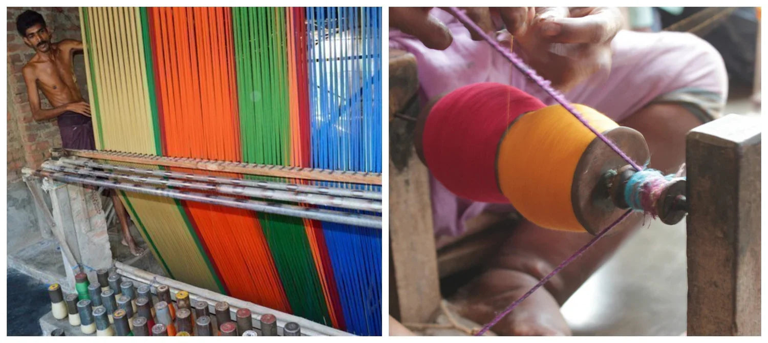 The Journey of Handloom Threads: From Fiber to Fabric – THE SUDESHI WEAVING